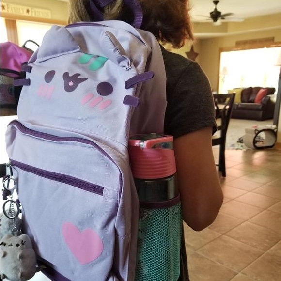 Pusheen | Bags | Pusheen Pastel Purple Cute Face Backpack New | Poshmark